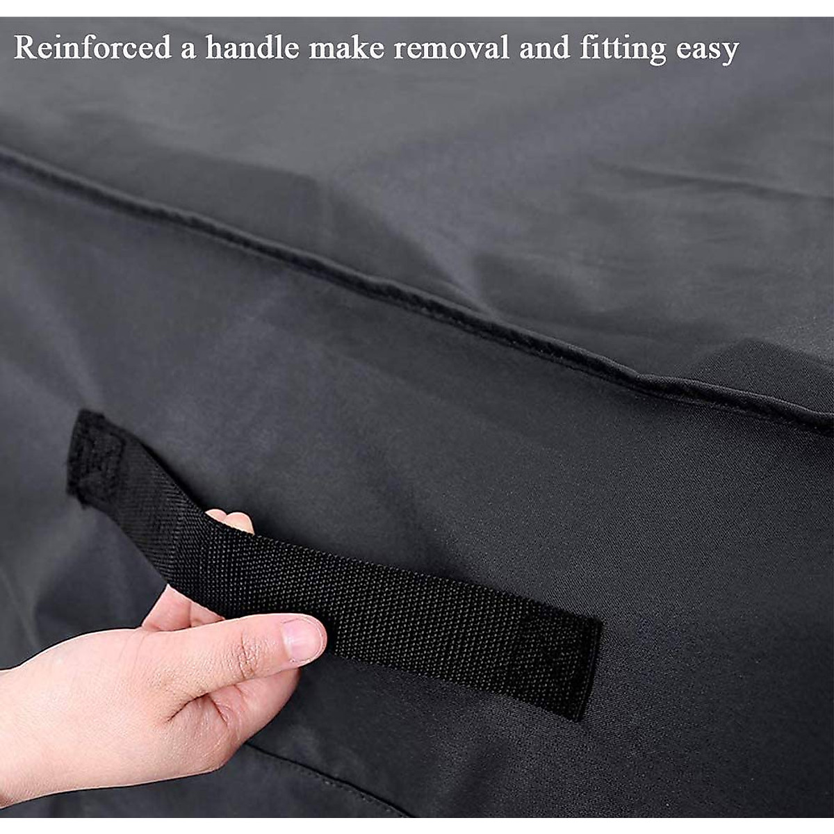 Patio Rattan Corner Sofa Furniture Covers UCARE Waterproof 420D Fabric L Shaped Garden Furniture Sectional Couch Protector Cover for Outdoor Indoor Veranda with Handle (V-Shape (270x270cm/ 106x106in))