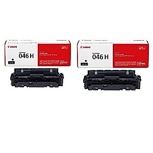 Canon 046 High Yield Black Toner Cartridge (2 Pack) for Color imageCLASS MF731Cdw in Retail Packaging