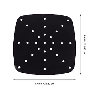 Hemoton 8 Pcs Air Fryer Pad Airfryer Air Fryers Round Steamer Liner Perforated Baking Pad Air Fryer Parchment Oven Steamer Patch Mat for Air Fryer Non-stick Mat Tray