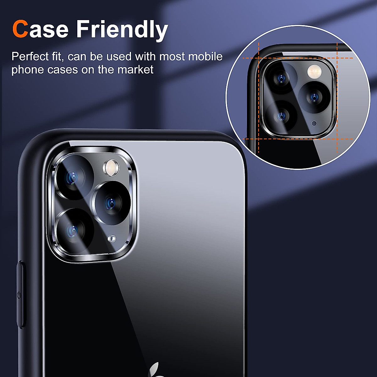 UniqueMe Camera Lens Protector compatible with iPhone 11 Pro/iPhone 11 Pro Max Tempered Glass,[Not for iPhone 11] Easy Install 9H Hardness HD Clear [ 2 Pack]