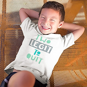 Toddler T-Shirt Birthday 2 to Quit Cotton Birthday Boy & Girl Clothes Celebrate Baby Funny Tee A White Design Only 24 Months