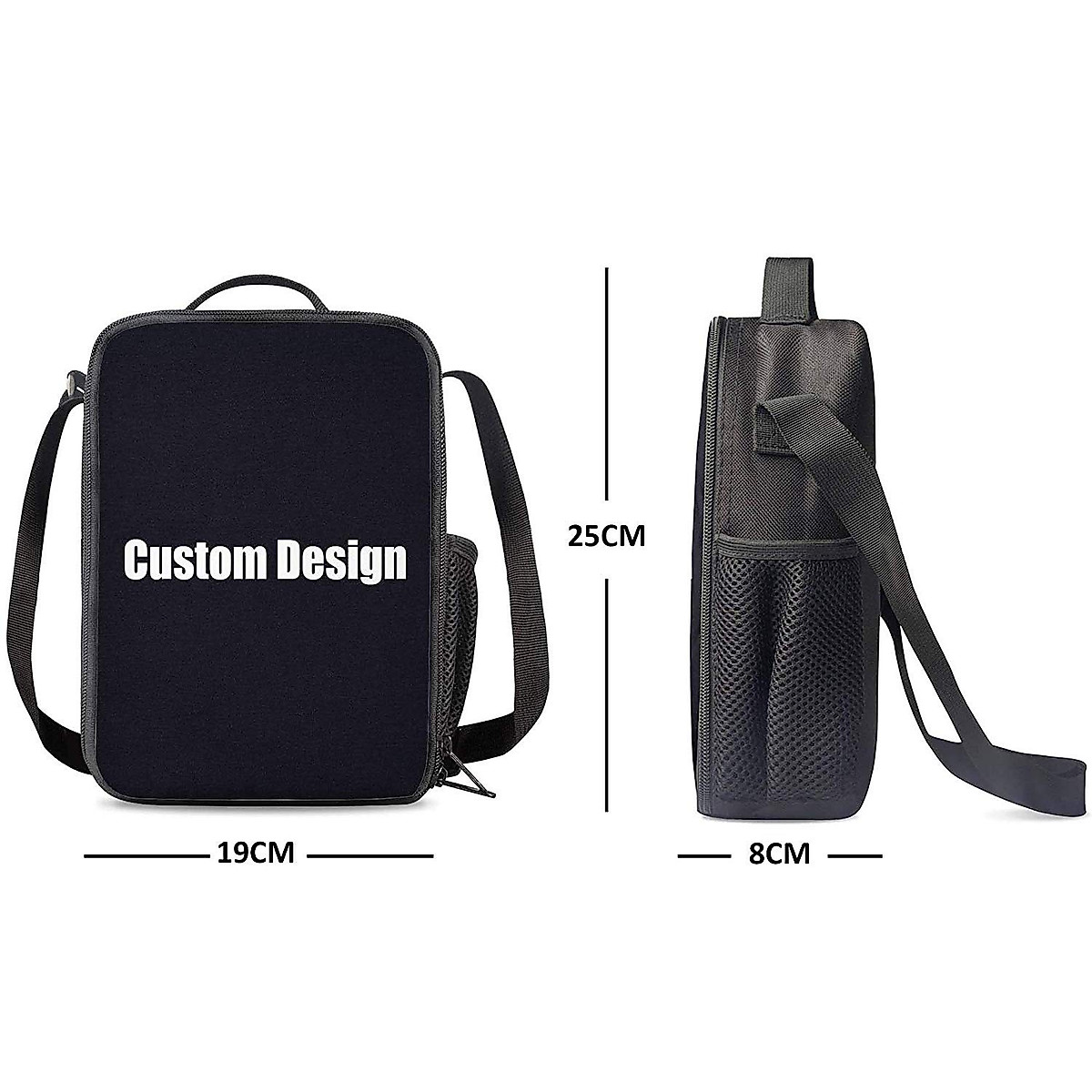 KiuLoam Solar System Planets Kids Small Lunch Box Children's Insulated Lunch Bag with Zipper Shoulder Strap Cooler Lunch Tote for Boys Girl Preschool Office Picnic