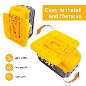 GIPFTYAG 12 Pack Battery Holder for Dewalt 20V Battery Mounts Dock Holder Fit for DCB200 DCB201 DCB202 DCB203 DCB204(w/24 Screws, No Battery)