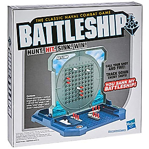 BATTLESHIP Hasbro Gaming: Battleship Classic Board Game Strategy Game Ages 7 and Up For 2 Players