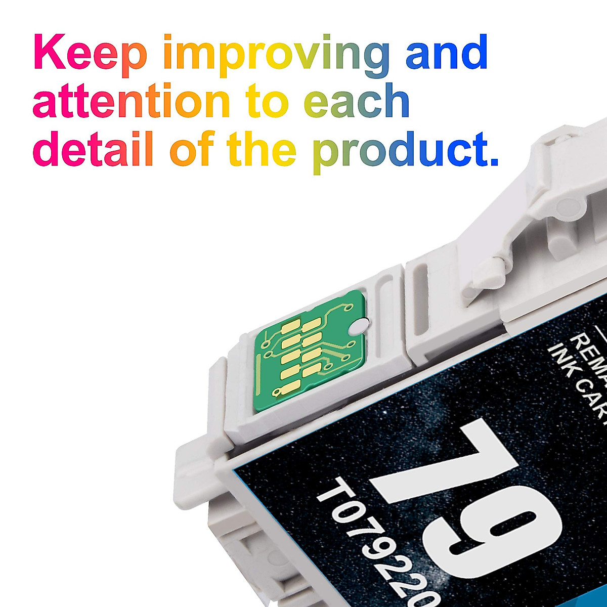 Uniwork Remanufactured 79 Ink Cartridge Replacement for Epson 79 Ink Cartridges use with Artisan 1430 Stylus Photo 1400 Printer (2 Black 1 Cyan 1 Magenta 1 Yellow 1 Light Cyan 1 Light Magenta) 7 Pack