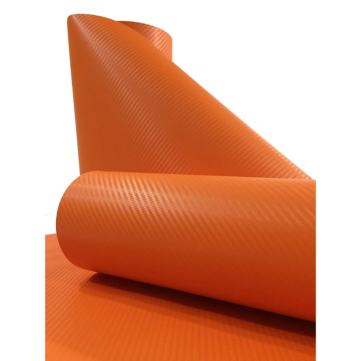 3D Carbon Fiber Orange - Air Release Vinyl Decal Mod Skin Kit by System Skins - Compatible with PlayStation 5 Console (PS5)