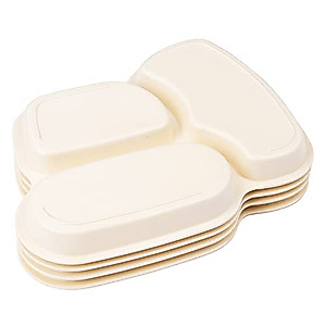 Kids Plate Set, Included Plate Fork and Spoon 3-Piece Set - Toddler Plates Dinnerware Dinner Dish Set Baby Feeding Divided Plate - Child Portion Control Bamboo Eco-Friendly (Excavators)