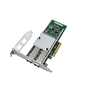 Jeirdus with Intel 82599 Chipset X520-DA2 E10G41BTDA 10G PCI-E X8 Ethernet Server Adapter NIC Dual Port SFP+