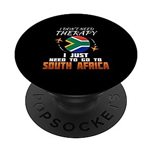 South African Flag Shirt I Funny South Africa Vacation Gift PopSockets Grip and Stand for Phones and Tablets