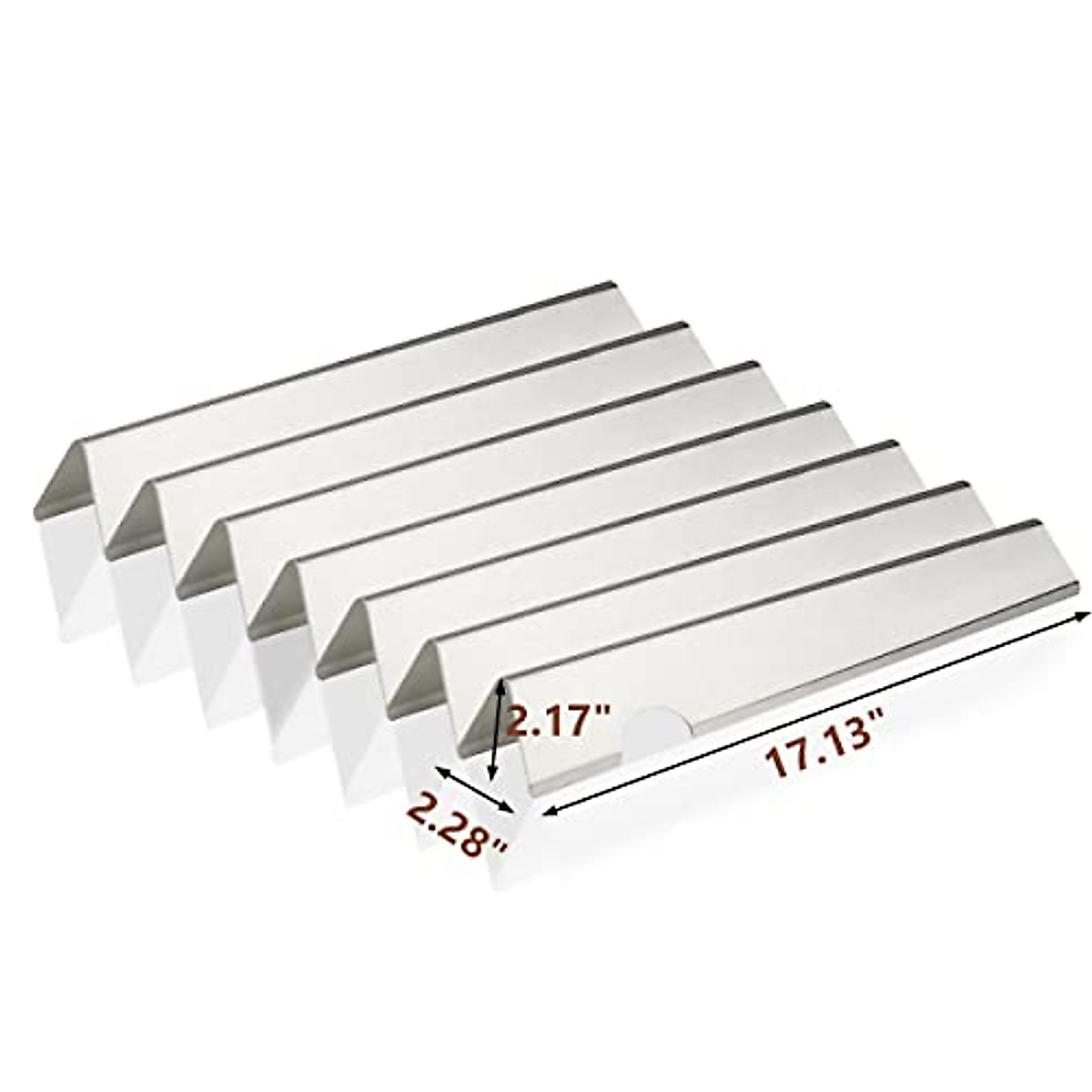 Uniflasy 66033 Stainless Steel Flavorizer Bars for Genesis II/LX 400, Genesis II E410, E435, S435 (2017 and Newer) Series Gas Grills 17 inch Heat Plates Flavor Bar for Weber 66796 66797