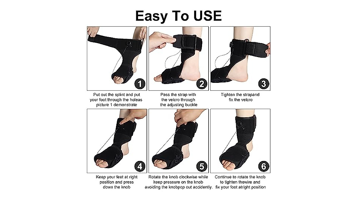 Plantar Fasciitis Night Splint - Pain Relief & Adjustable Comfort