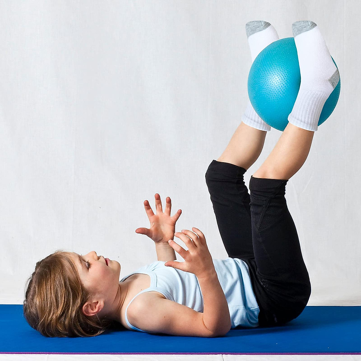 JAMEGIO Boys' Crew Socks 6 Pairs Cotton Athletic Socks for Toddlers Boys Girls(2-4 T)