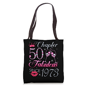 Chapter 50 Fabulous Since 1973 50Th Birthday Gift For Women Tote Bag