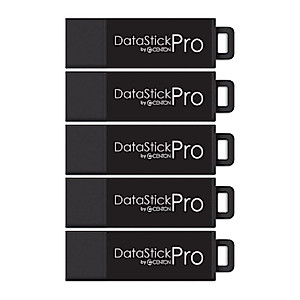 Centon Electronics DataStick Pro USB 3.2 Gen1 Flash Drive, 128 GB, 5 USB Flash Drives, 5 Bulk Pack, Black