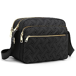 Black Designer Crossbody Bags for Women Travel Shoulder Bag Casual Messenger Bag Quilted Crossbody Purse Cute Cell Phone Cross Body Bags