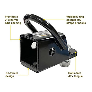 MaxxHaul 50619 Bolt-On 2" ATV, UTV, Trailer Hitch Receiver Adapter