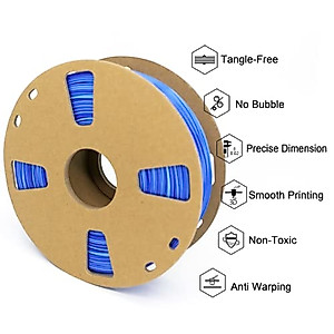 WISDREAM 3D Printer PLA Ice Blue/Sea Blue Gradient Color Filament 1.75mm, Dimensional Accuracy +/- 0.03mm,1kg(2.2 lbs), Fit Most FDM 3D Printer (PLA Ice Blue/Sea Blue Gradient Color)