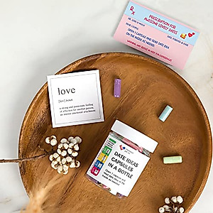 MESSAGE PILL CO. Date Ideas Capsules in a Bottle (50pcs) - Bridal Shower Gift and Registry Wedding Gifts. Anniversary, Dating, Newlyweds or Long Time Married Couples Gifts