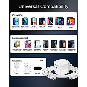 30w USB C Charger for Amazon New Kindle Fire HD 9-12th Gen Tablet, 2019/2020/2021/2022, Fire Paperwhite Kids Signature Edition, USBC Block 30 Watts + USB-C to USB-C Cable 6 feet (Not for Older Kindle)