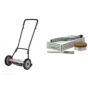 Great States 815-18 18-Inch 5-Blade Push Reel Lawn Mower, 18-Inch, 5-Blade, Grey & American Lawn Mower Company SK-1 Reel Lawn Mower Sharpening Kit