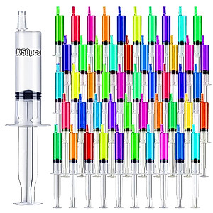 50 Pack Jelly Shot Syringes, 20ml Reusable Christmas Party Syringes for Jelly Shot, Durable Plastic Shot Glasses for Thanksgiving Bachelorette Birthday Parties