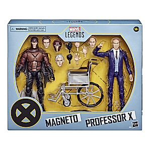 Marvel Hasbro Legends Series X-Men Magneto and Professor X 6-inch Collectible Action Figures Toys, Ages 14 and Up