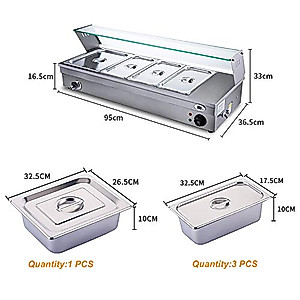 2000W Commercial Buffet Electric Food Warmer, Electric Countertop Food Warmer, Perfect for Restaurants, CE/FCC/CCC/PSE