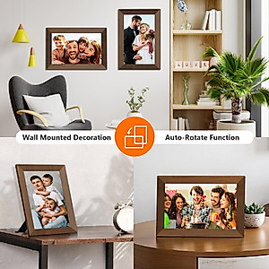 MaxAngel 2 Pack Digital Photo Frame 10.1 Inch WiFi Electronic Picture Frame IPS Touch Screen HD Display 32GB Storage SD Card Slot Auto-Rotate Slideshow Share Videos Photos Remotely Via Uhale App