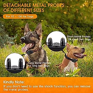 SDOFOS Dog Training Collar, Shock Collar for 2 Dogs with Remote Range 1300ft, 3 Training Modes, Beep, Vibration, Shock, IPX7 Waterproof Rechargeable Electric Shock Collar for Small Medium Large Dogs
