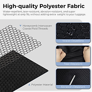 Fmeida 65L Duffle Bag with Shoes Compartment, Foldable Travel Duffel Bags for Men Women, Large Packable Travel Bag Water-Repellent & Tear-Resistant (Black)