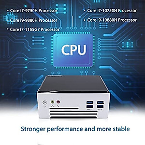 BASOARO Windows 11 Pro Micro Computer, Mini Desktop PC i7 9750H, 16G DDR4 RAM 1TB SSD, Mini PC, Gigabit LAN, HD, DP, USB3.0, BT, Dual Band WiFi, Small Desktop PC for Office
