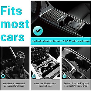 Kelofam Larger Cup Holder Tray, 10 inch Car Food Tray for Eating, Detachable 3 in 1 Car Cup Holder Expander and 360° Rotating Car Cup Holder Tray Table with Phone Holder, Road Trip Essentials