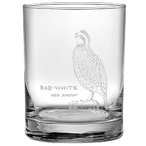 Culver Ned Smith Upland Gamebirds 14-Ounce (DOF) Double Old Fashioned Glass Assorted Set of 4