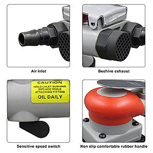 Pneumatic Sander Pneumatic Sander Alloy Steel Air Sanding Machine Sandpaper Machines For Wood 75X100Mm Pneumatic Sander