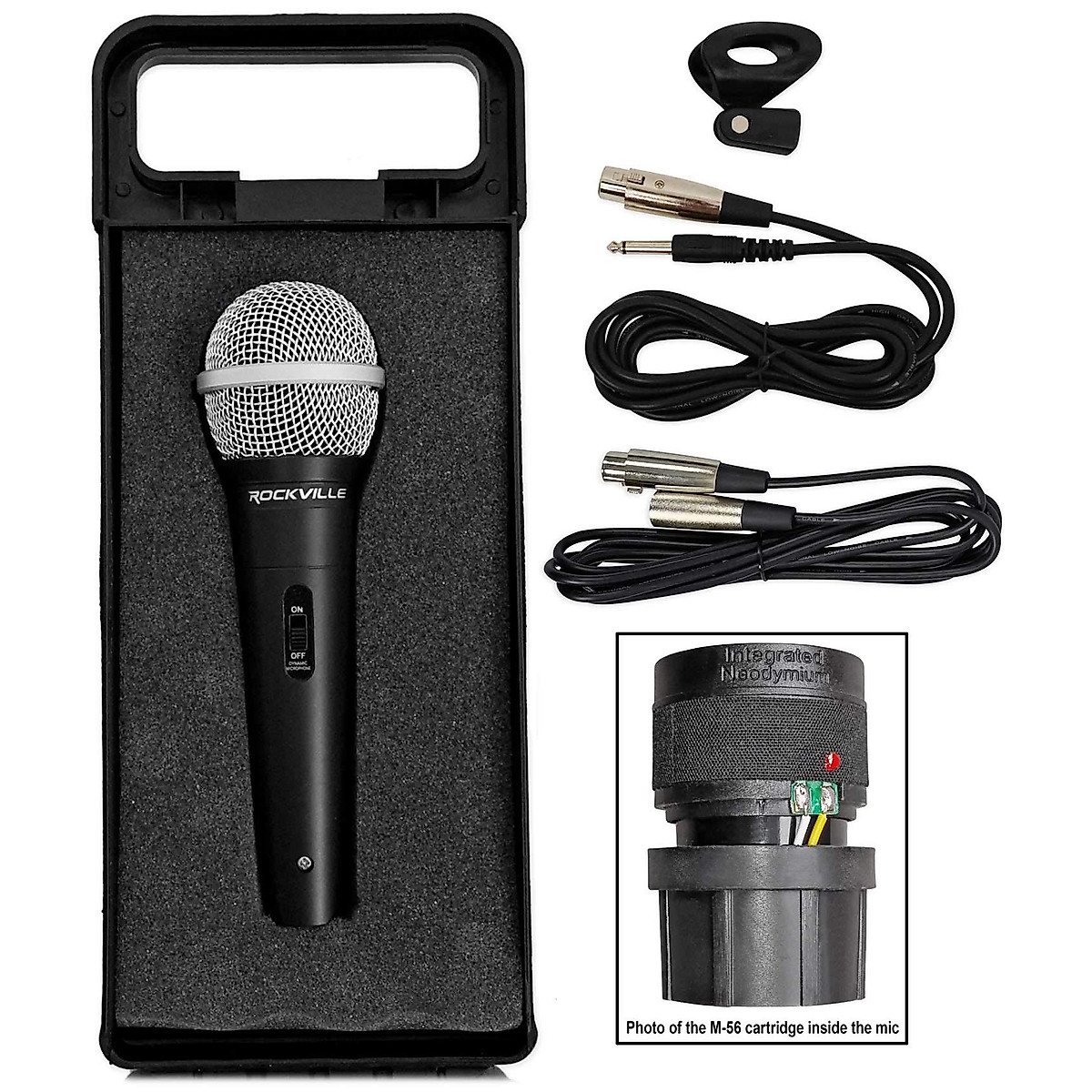Rockville (2) Dynamic Podcasting Podcast Microphones+Stands+Pop Filters+Cables