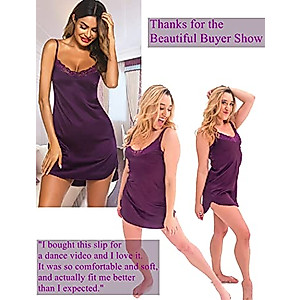 Avidlove Satin Lingerie for Women Sexy Nightgown Nightdress Full Slip