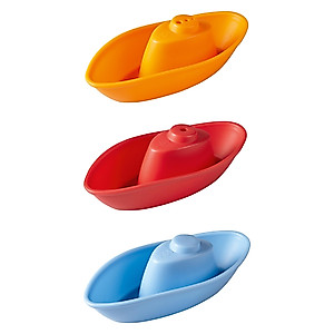 HABA Stacking Boat Set - 3 Piece Play Set Great for Scooping and Funelling Water in The Bath or Pool