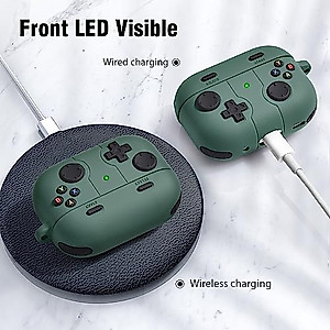 KOREDA Compatible with AirPods Pro 2nd Generation/1st Generation Case Cover with Cleaner Kit & Replacement Eartips (S/M/L), Classic Handheld Game Console Design Case for AirPod Pro 2023/2022/2019