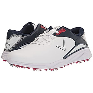 Callaway Footware Men's Golf Coronado v3 Sneaker, White/Blue/Red, 10.5