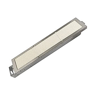 GRILLJOB Ceramic Infrared Rear Rotisserie Burner Replacement 304 Stainless Steel IR Back Burner with Ceramic Wafer for Some Nexgrill Jenn Air Perfect Flame 720-0522 and Other Grill Brands