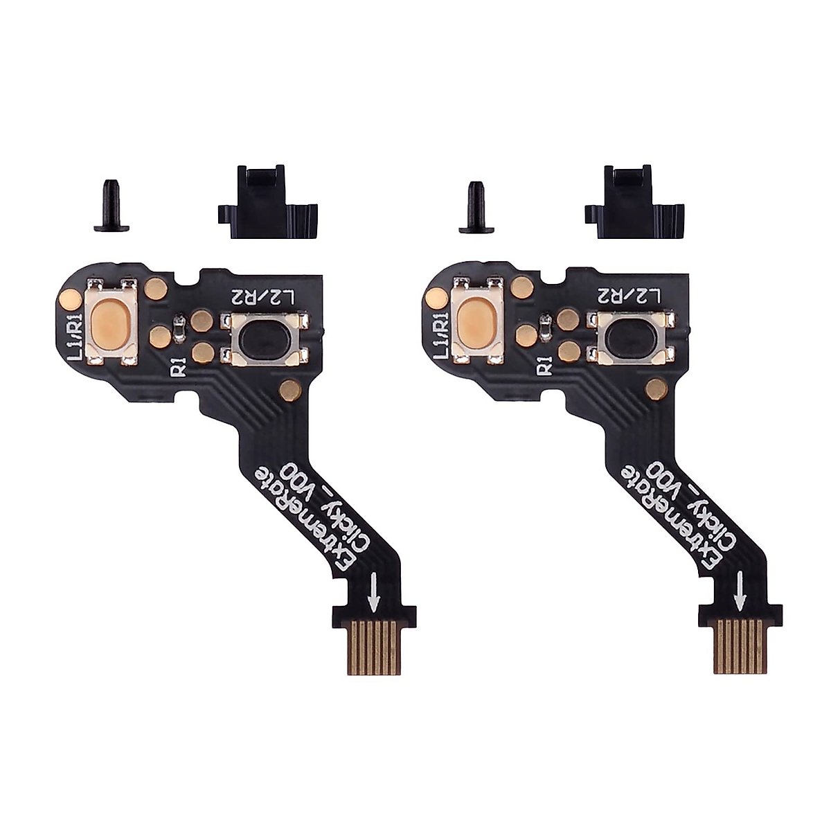 eXtremeRate Clicky Hair Trigger Kit for PS5 Controller BDM-010 & BDM-020 Shoulder Buttons, Custom Flashshot Trigger Stop Flex Cable for PS5 Controller BDM-010 BDM-020