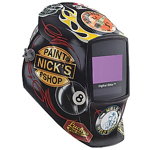 Miller Welding Helmet - Hot Rod Garage Digital Elite Lens 269946