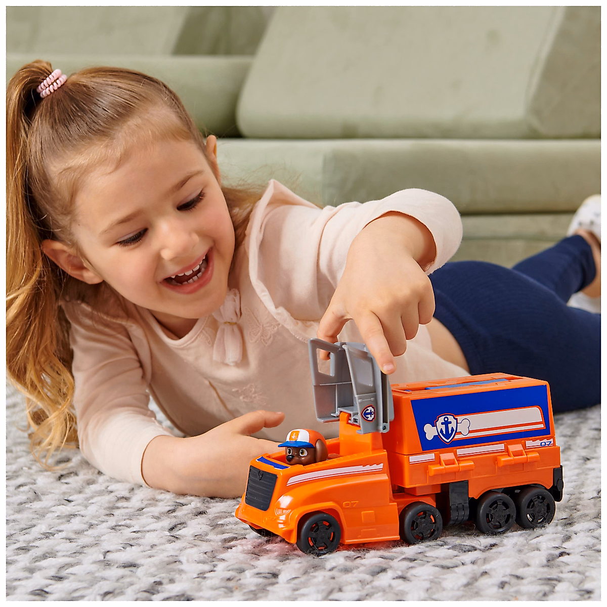 Paw Patrol, Big Truck Pup’s Zuma Transforming Toy Trucks with Collectible Action Figure, Kids Toys for Ages 3 and up