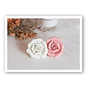 Useful Romantic Rose Table Lamp for Kids Creative Sweet Bedtime Nightstand Eye-caring Desk Lamps for Children Bedroom Reading Gift Girls Desk lamp (Color : White)