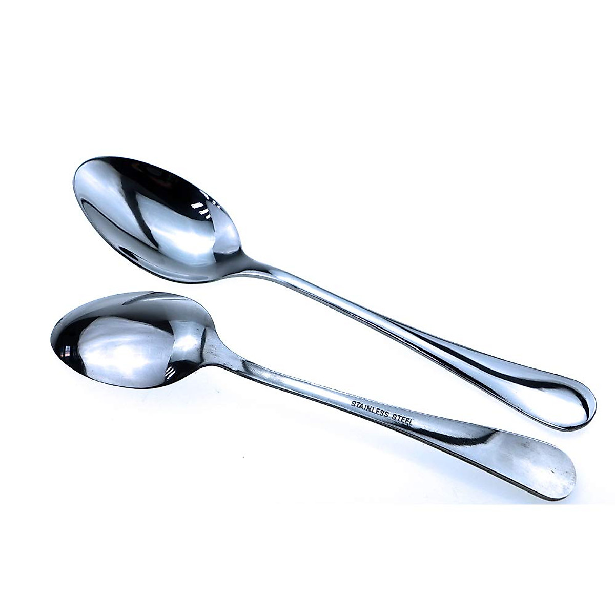 JASHII Silver Silverware Set, 5-Piece Stainless Steel Heavyweight Flatware Set, Kitchen Utensil Set Service for 1, Colorful Mirror Polishing Tableware Cutlery Set Knife Fork Spoon, Dishwasher Safe