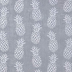 Great Bay Home Large Beach Towel Set of 2 - Pineapple and Striped Beach Towels for Adults and Velour Pool Towels 100% Cotton - Lightweight Quick Dry Beach Towel Pack - Beach Towel for Travel