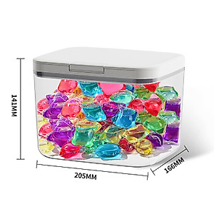 Laundry Pods Container, Laundry Pod Holder with Lid Laundry Pod Container 2.8L/94oz with Scoop Used for Dry Storage of Laundry Beads, Laundry Powder and Laundry Fragrance Beads