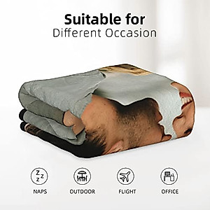 Custom Blanket with Photo Text Personalized Bedding Throw Blankets Customized Flannel Fleece Blankets for Family Birthday Wedding Gift Fits Couch Sofa Bedroom Living Room