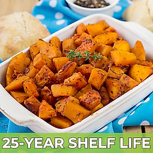 Nutristore Freeze Dried Butternut Squash | Vegetables for Healthy Snack or Long Term Storage | Emergency Survival Canned Food Supply | Bulk #10 Can Veggies | 25 Year Shelf Life | 24 Servings