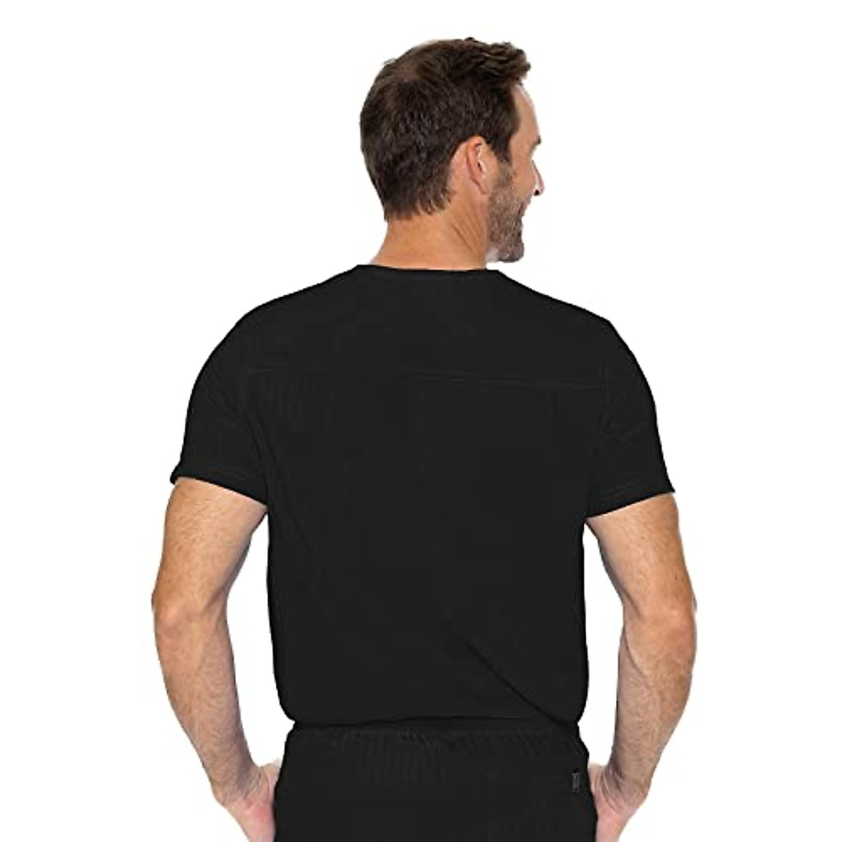 Med Couture RothWear Men's Cadence One-Pocket Top, Black, Large